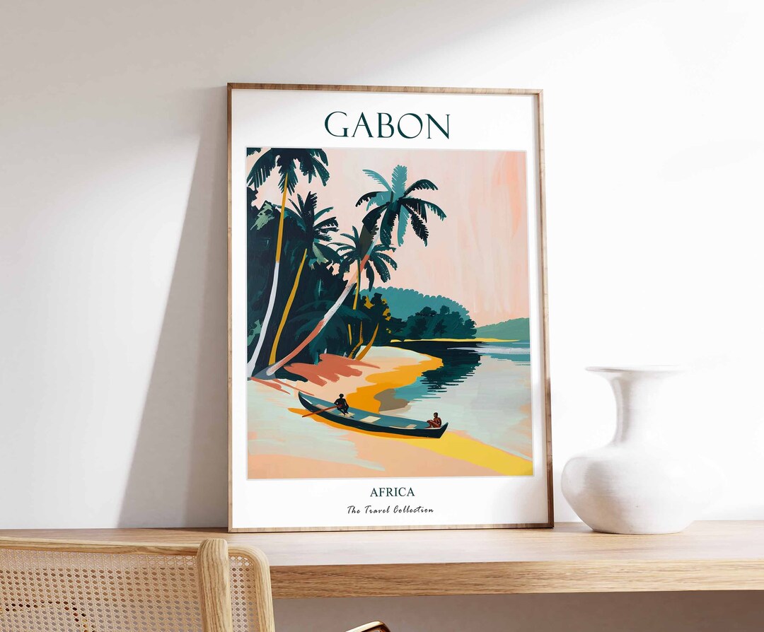 Gabon Poster, Africa Poster, African Art Poster, Gabon Wall Decor ...