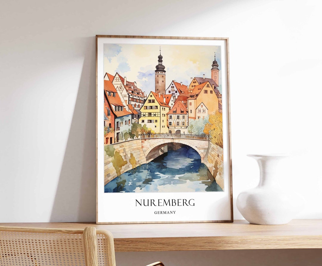 Nuremberg Poster, Germany Poster, Medieval Poster, European Poster ...