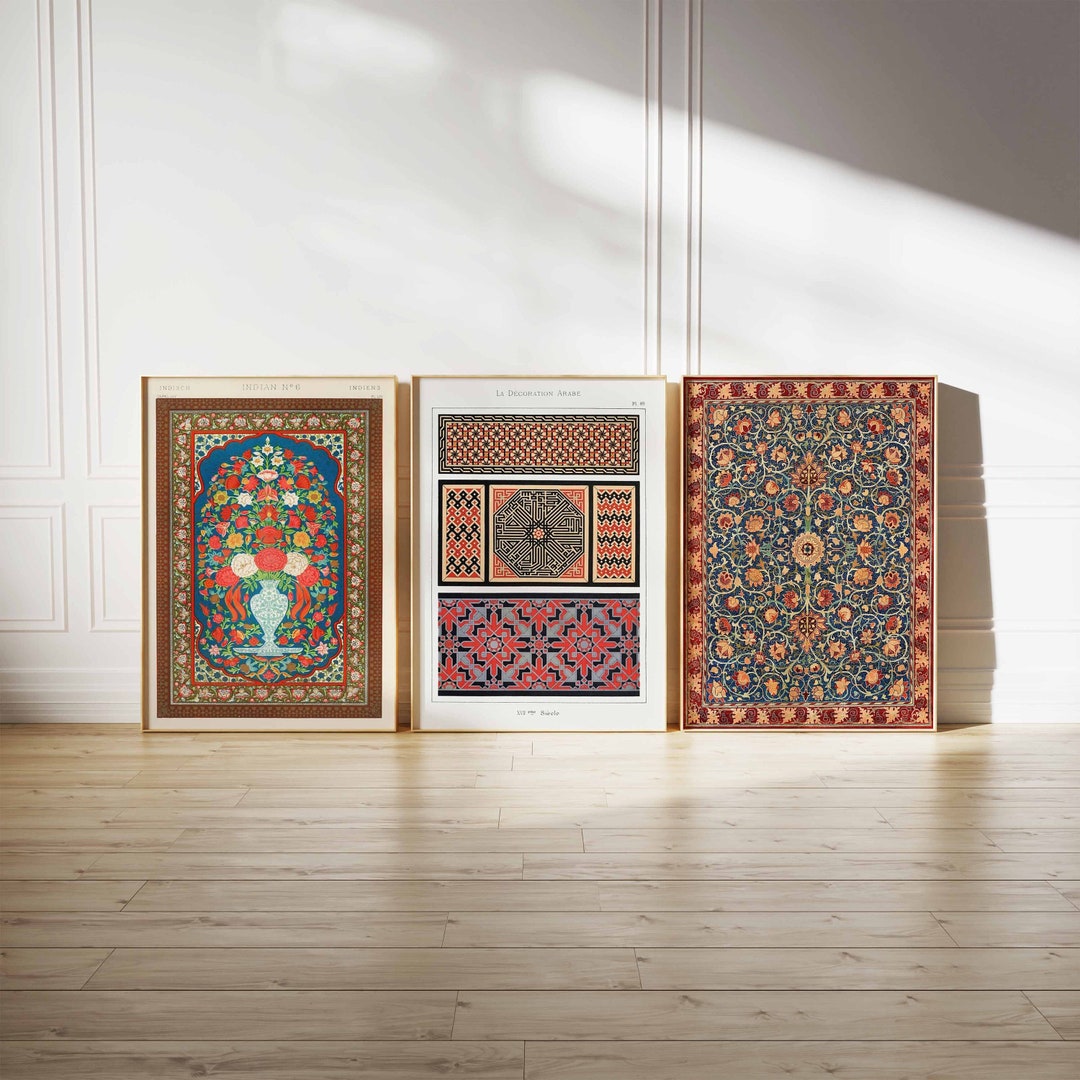Arabic Pattern Prints, Islamic Decor, Middle Eastern Poster Set ...