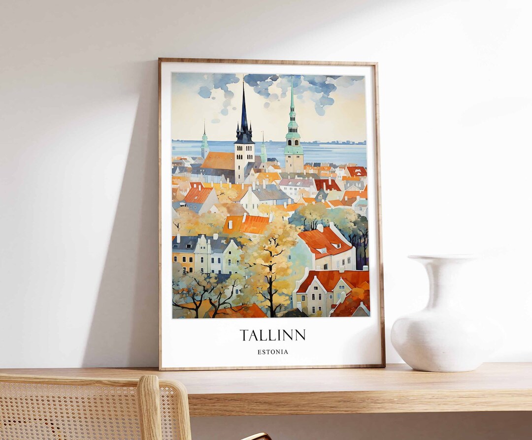 Tallinn Poster, Estonia Poster, Medieval Poster, European Poster ...