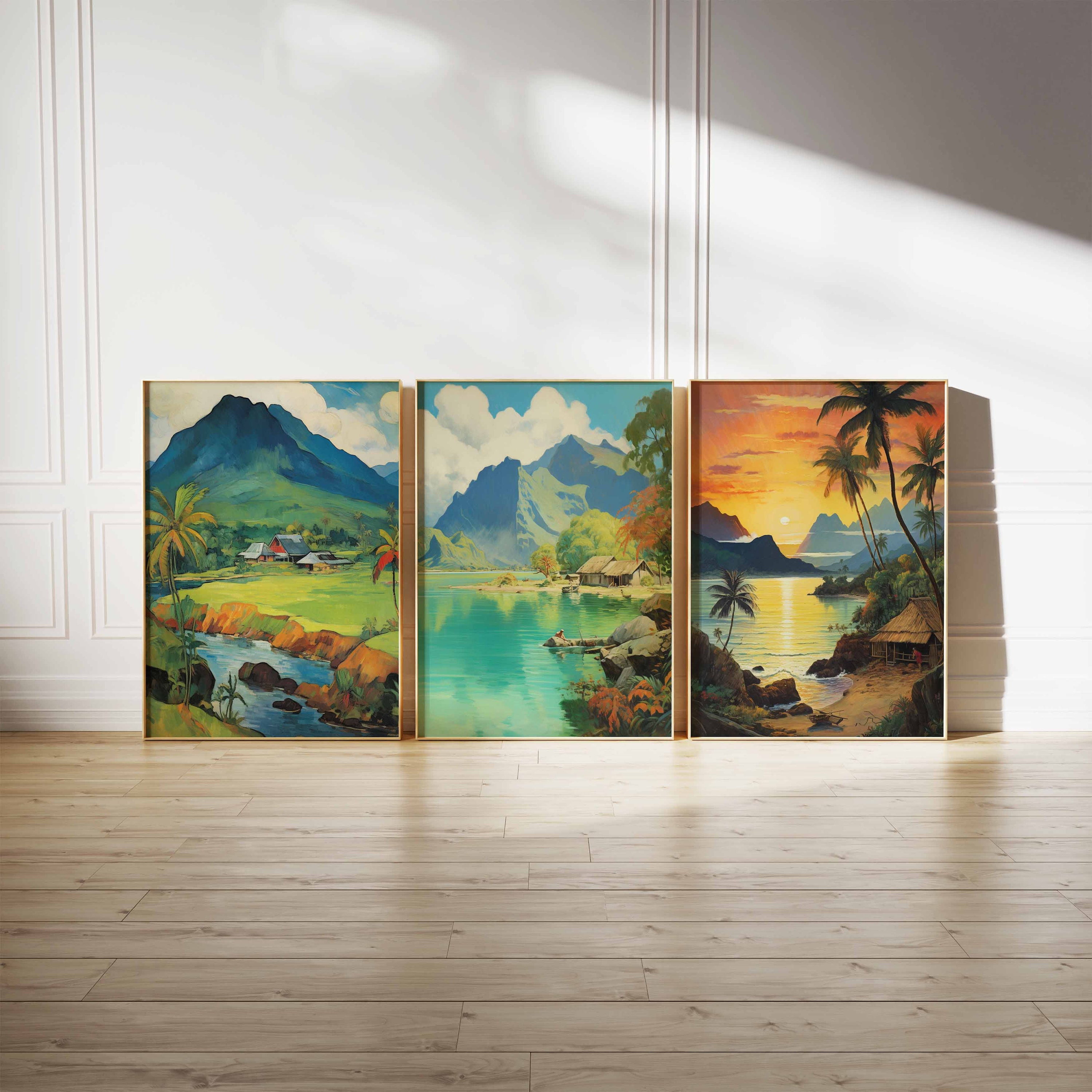 Set of 3 Philippines Poster Set Vintage Filipino Floral - Etsy