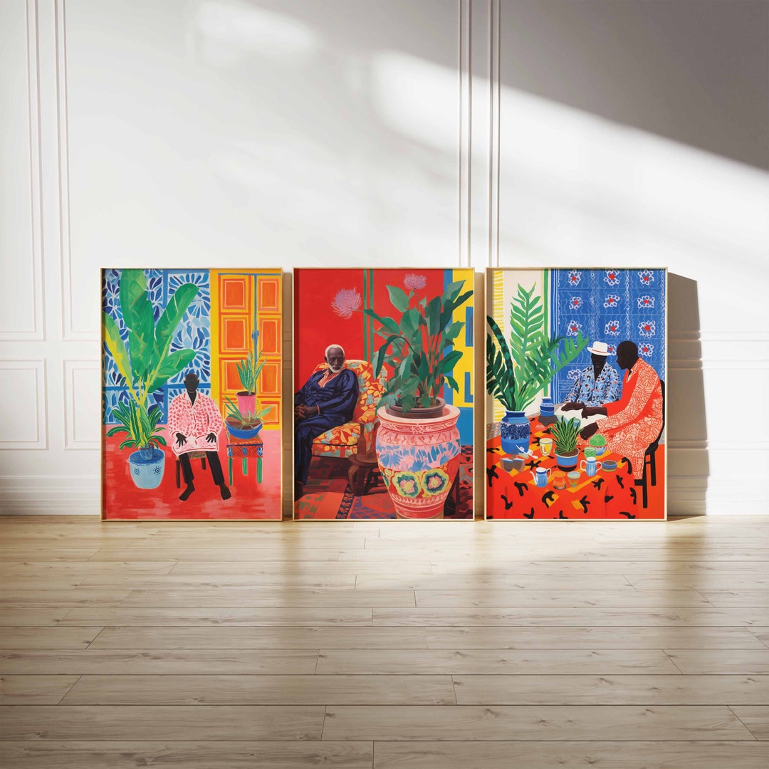 Set of 3 African Posters, Vintage African Aesthetic Prints, Nigeria ...
