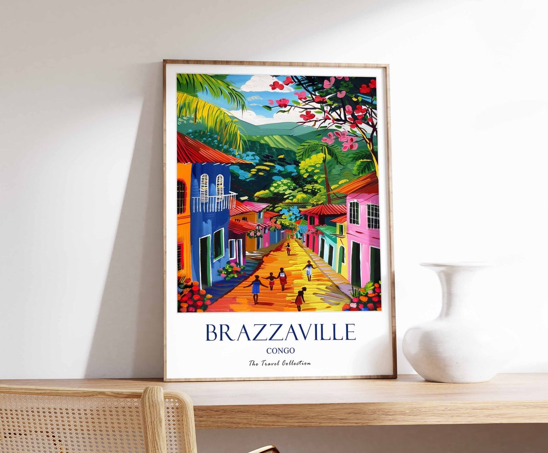 Brazzaville Poster, Congo Poster, Africa Poster, Travel Poster, Culture ...