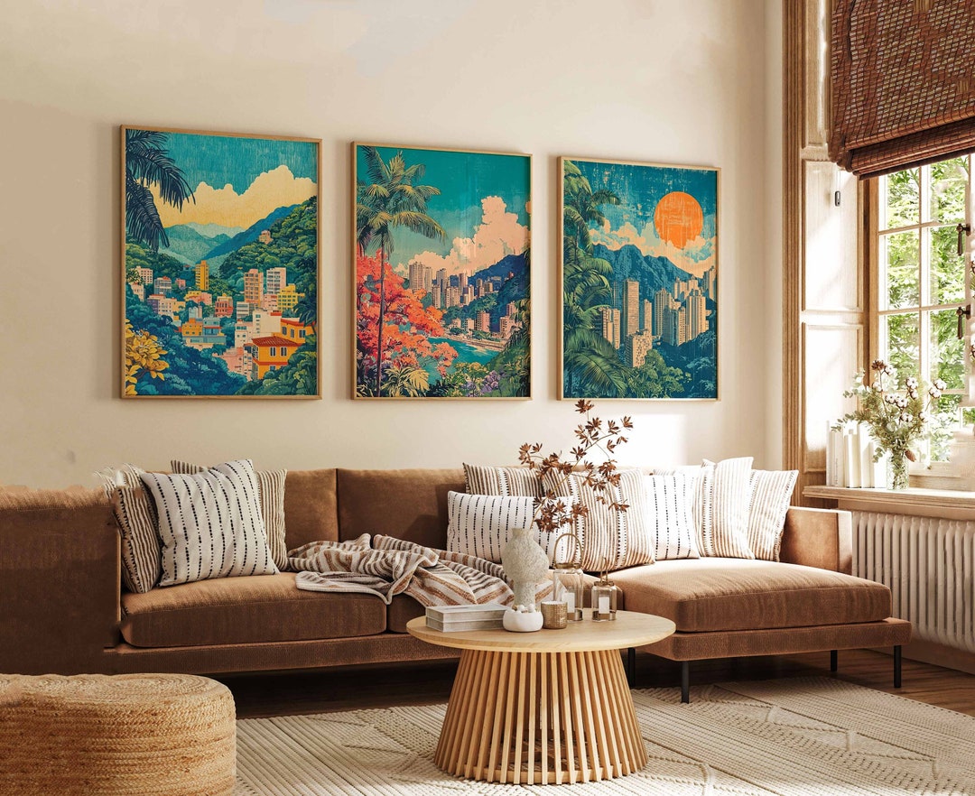 Set of 3 Caracas Poster, Venezuela Poster, Latin America Poster, Urban ...