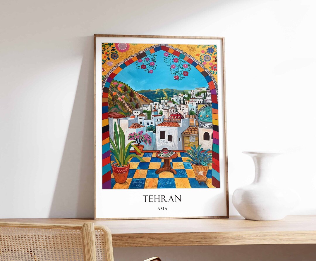 Tehran Poster, Islamic Decor, Islamic Art, Middle Eastern Art, Tehran ...
