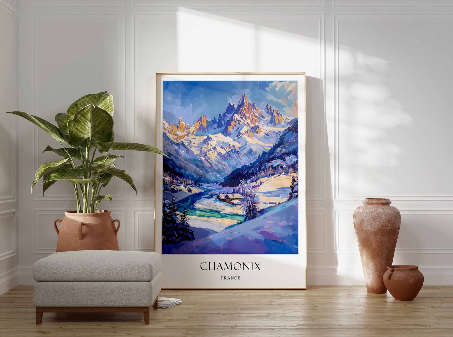 Chamonix Poster, France Poster, Alps Poster, Vintage Travel Art, Ski ...