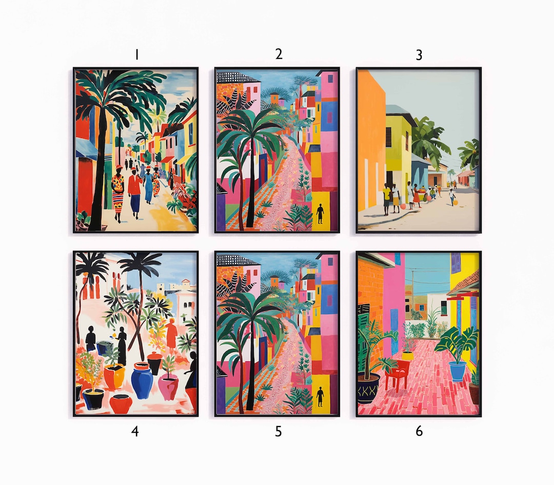 Ghana Poster Sets, African Travel Print Set, Floral Prints, Indigenous ...