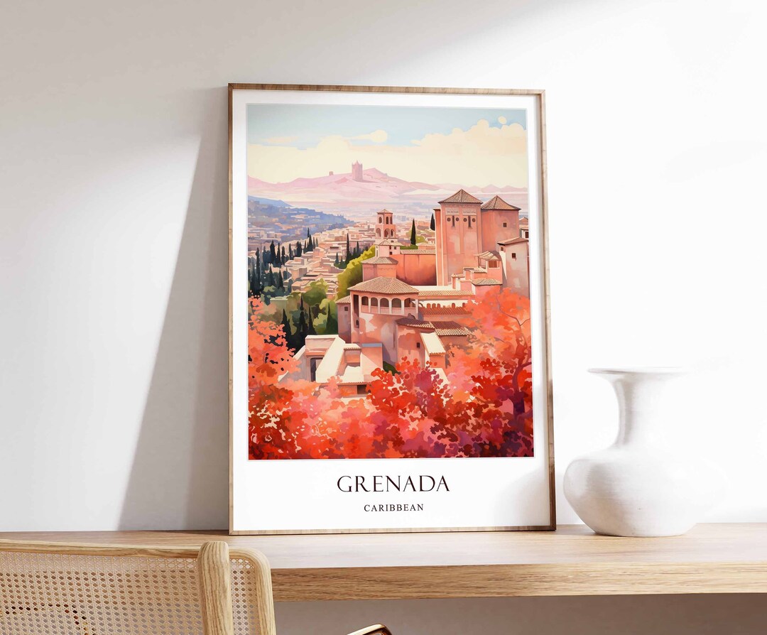 Grenada Poster, Caribbean Poster, Caribbean Decor, Tropical Poster ...