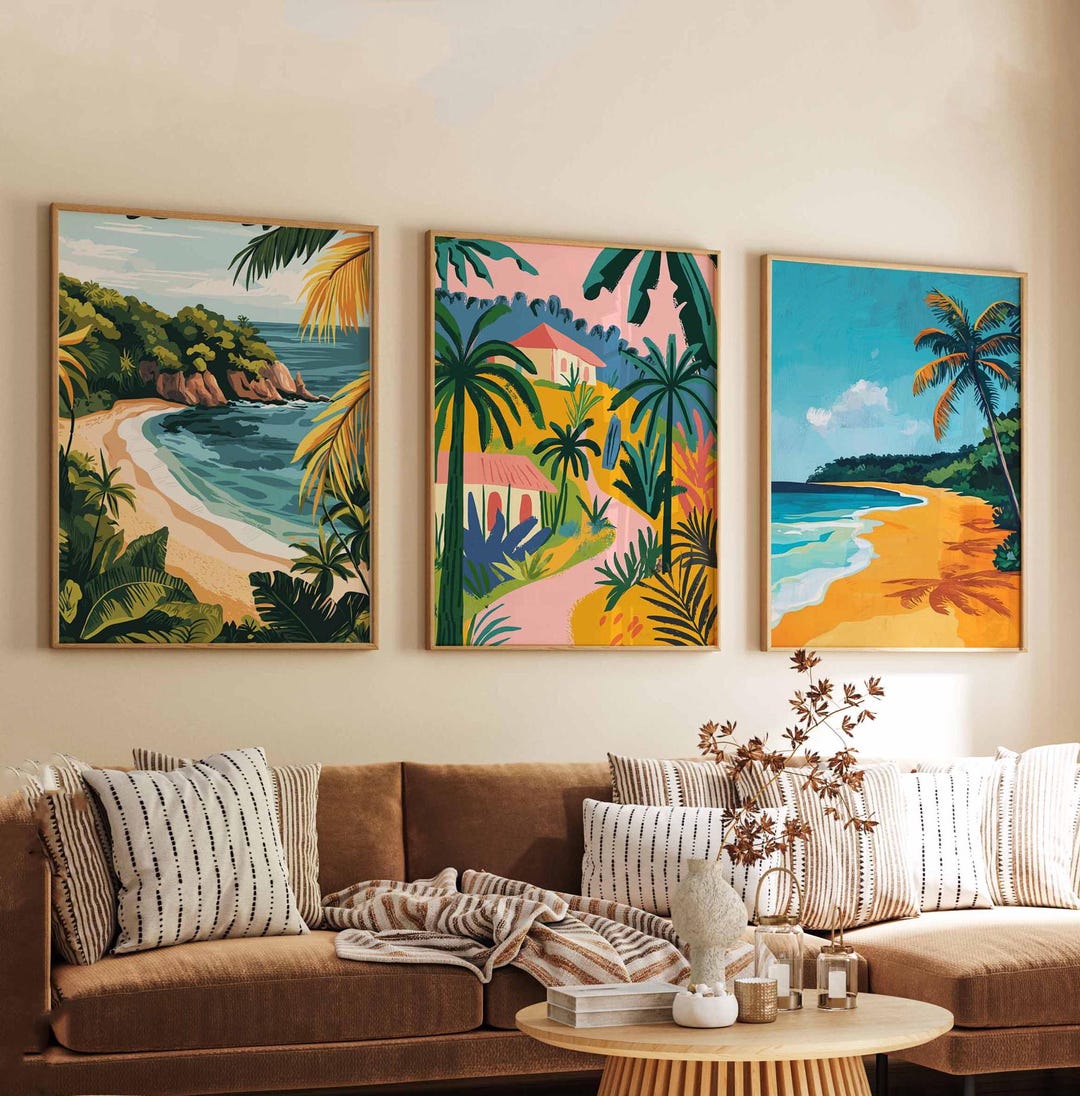 Set of 3 Gabon Posters, African Prints, Gabon Wall Art, Travel Posters ...