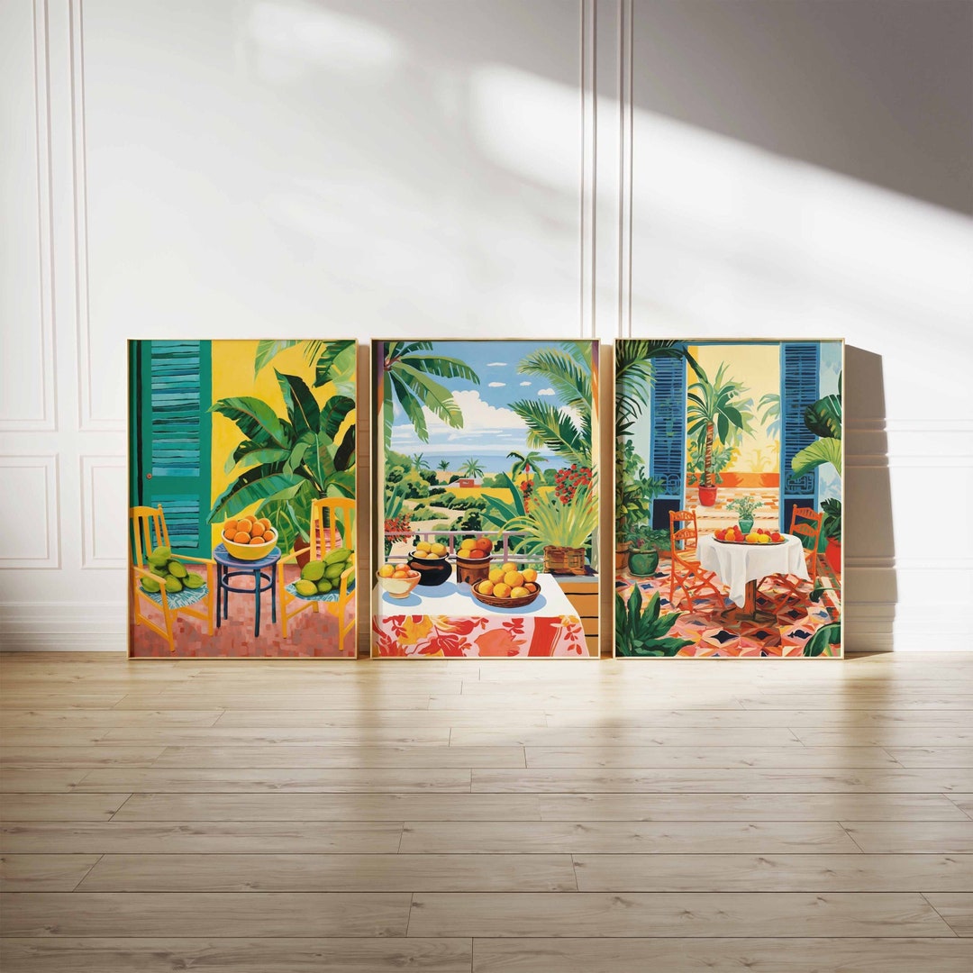 Set of 3 Jamaica Travel Posters, Vintage Caribbean Print, Tropical ...