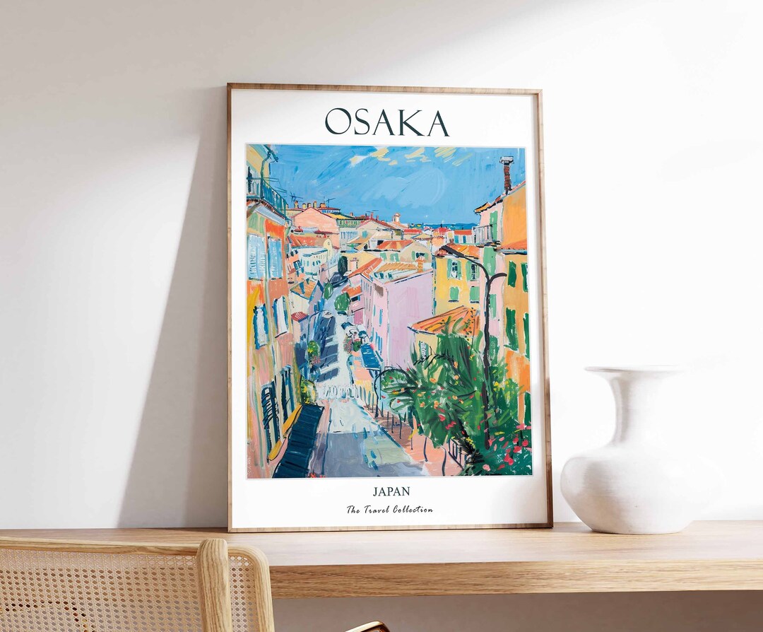 Osaka Poster, Japan Poster, Asian Poster, Eastern Decor, Geisha Poster ...