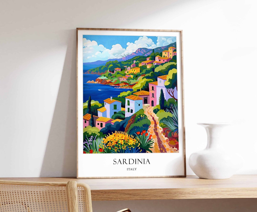 Sardinia Poster, Italy Poster, Mediterranean Poster, Coastal Decor ...