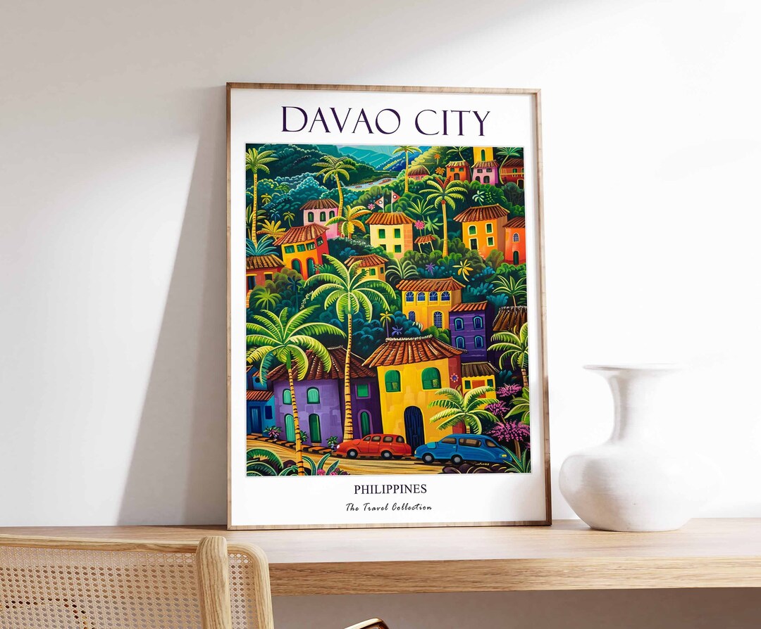 Davao City Print, Davao City Travel Poster, Philippines Poster ...