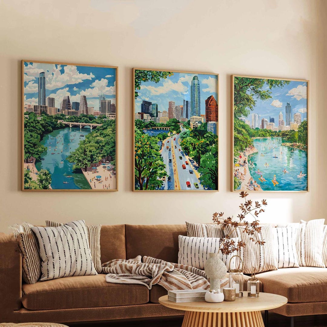 Set of 3 Atlanta Georgia Posters, Travel Posters Set, Atlanta Prints ...