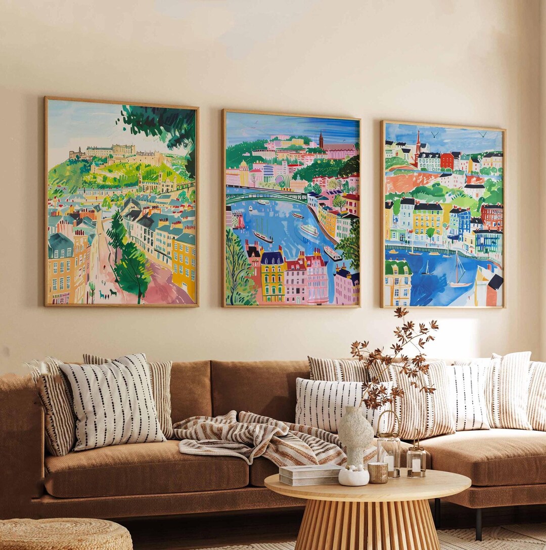 Set of 3 Bristol Posters, England City Prints, UK Travel Wall Art ...