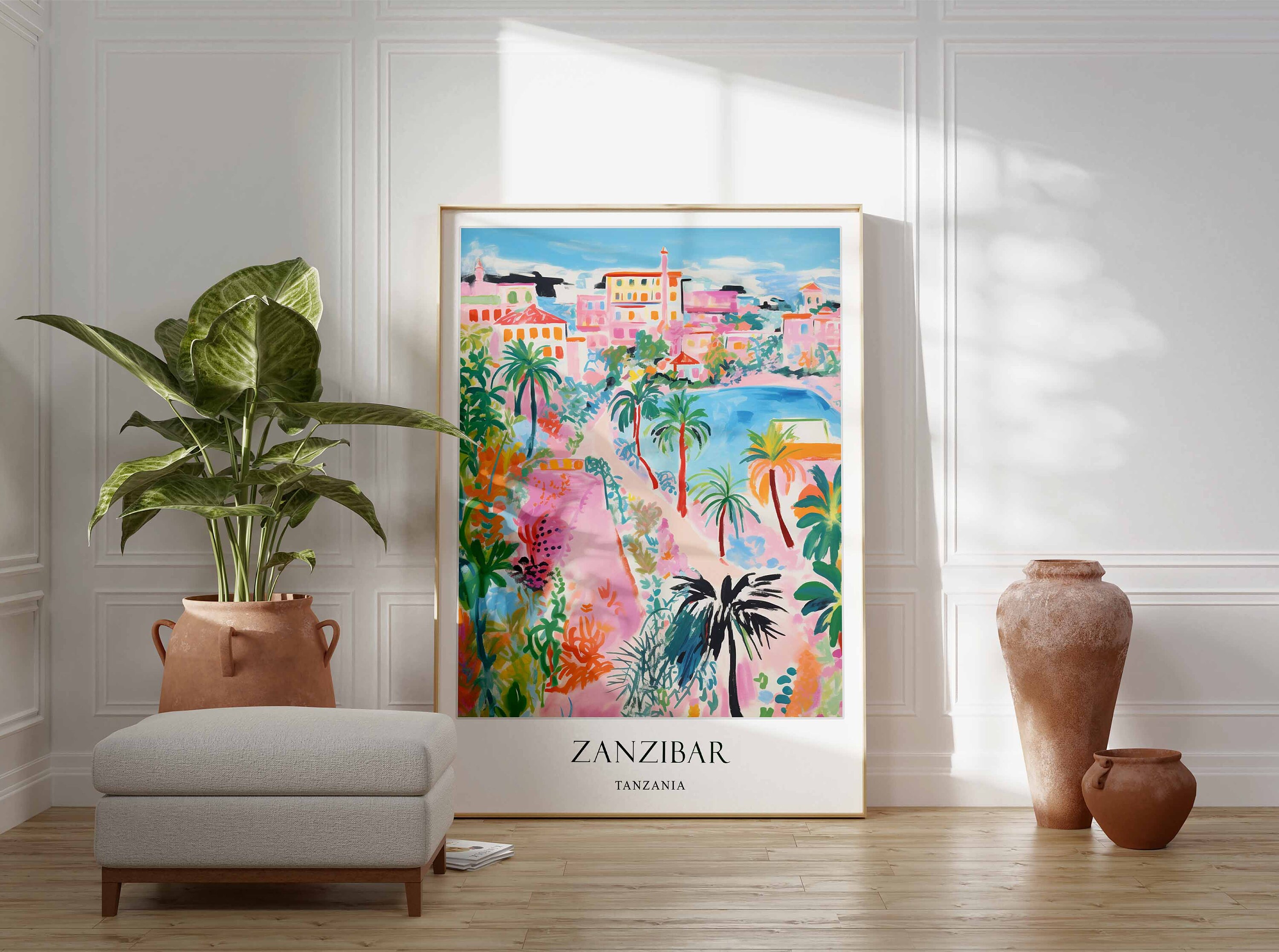 Zanzibar Poster, Tanzania Poster, Beach Poster, African Poster, Coastal ...