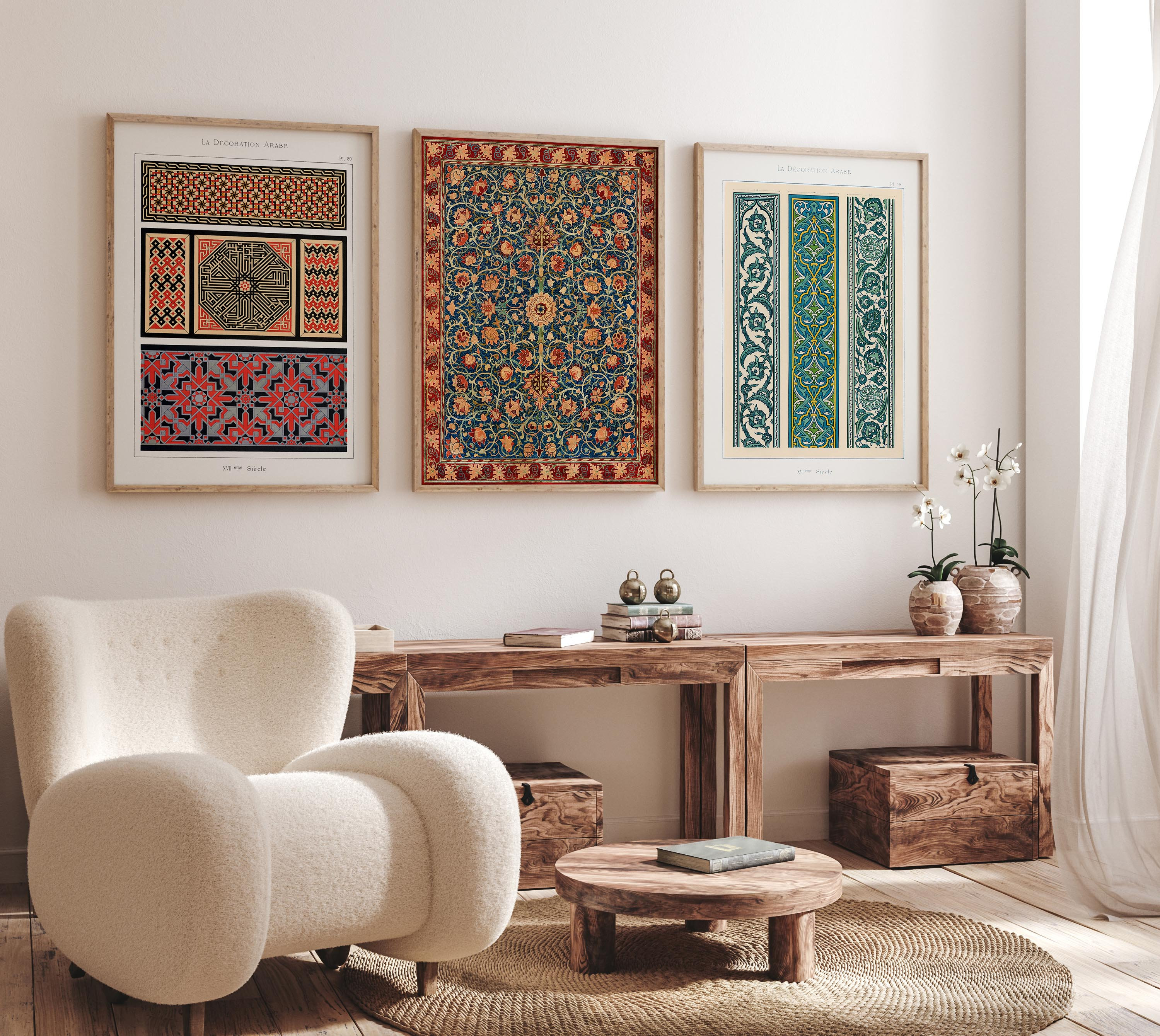 Set of 3 Persian Posters, Persian Wall Art, Vintage Arabic Decor ...