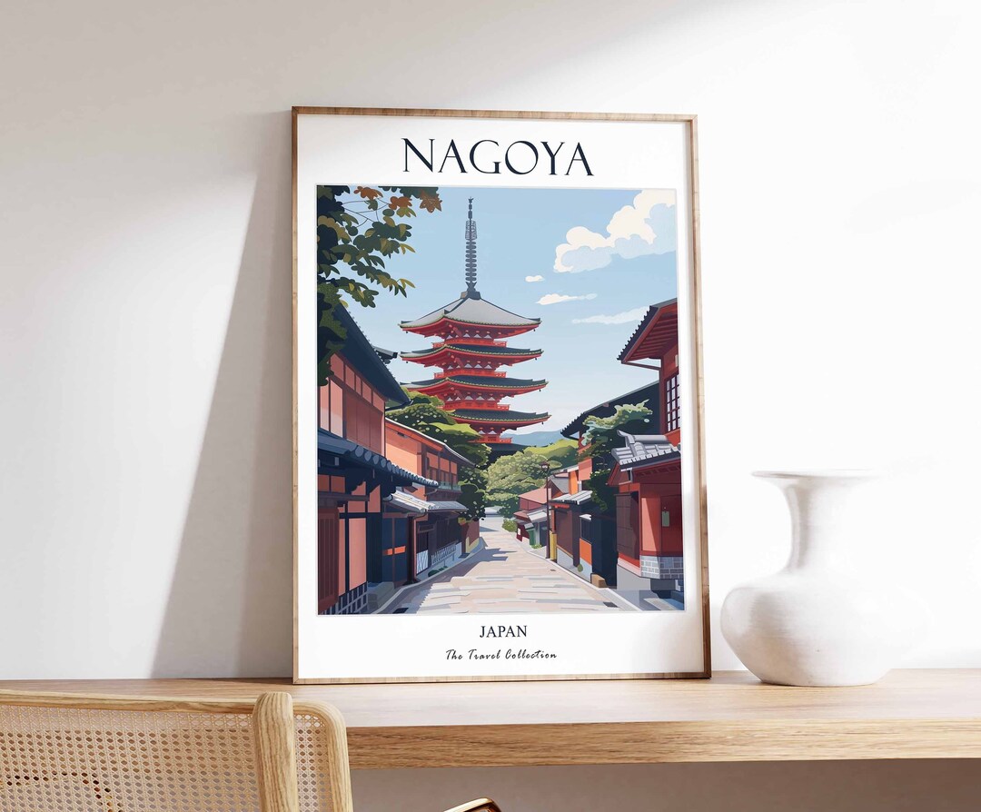 Nagoya Poster, Japan Poster, Asian Poster, Eastern Decor, Geisha Poster ...