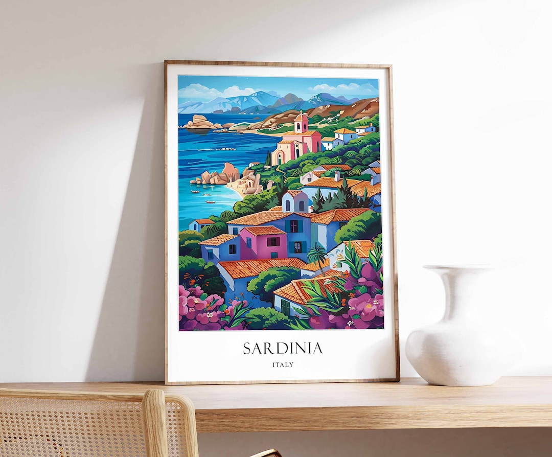 Sardinia Poster, Italy Poster, Mediterranean Poster, Coastal Decor ...