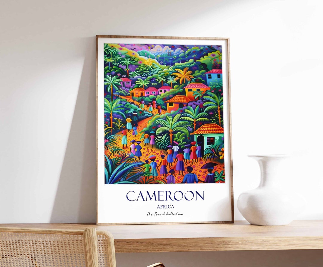 Cameroon Poster, Africa Poster, Travel Poster, Rainforest Poster ...
