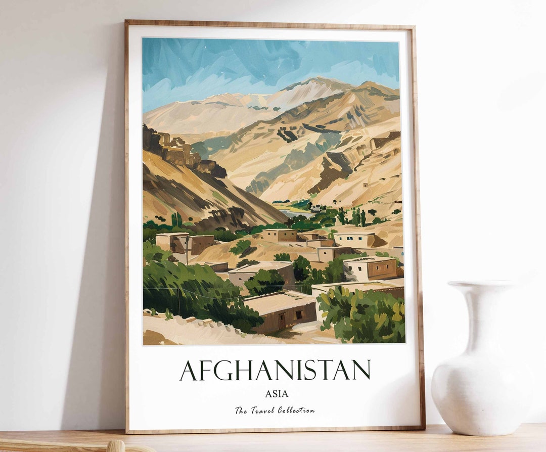 Afghanistan Travel Print, Vintage Afghan Art Poster, Kabul Print ...
