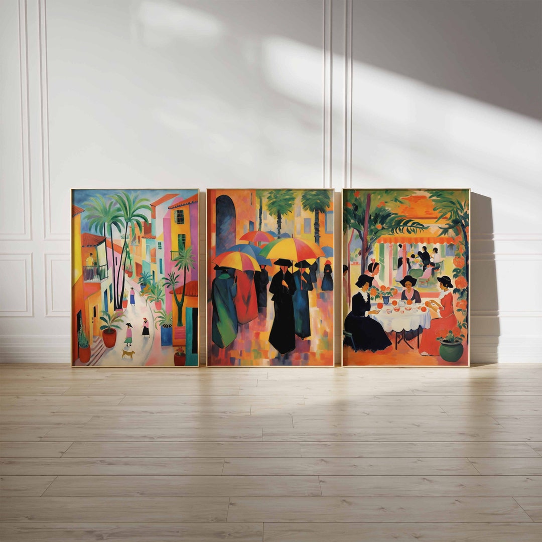 Set of 3 Mexican Poster Set, Vintage Mexican Floral Prints, Indigenous ...