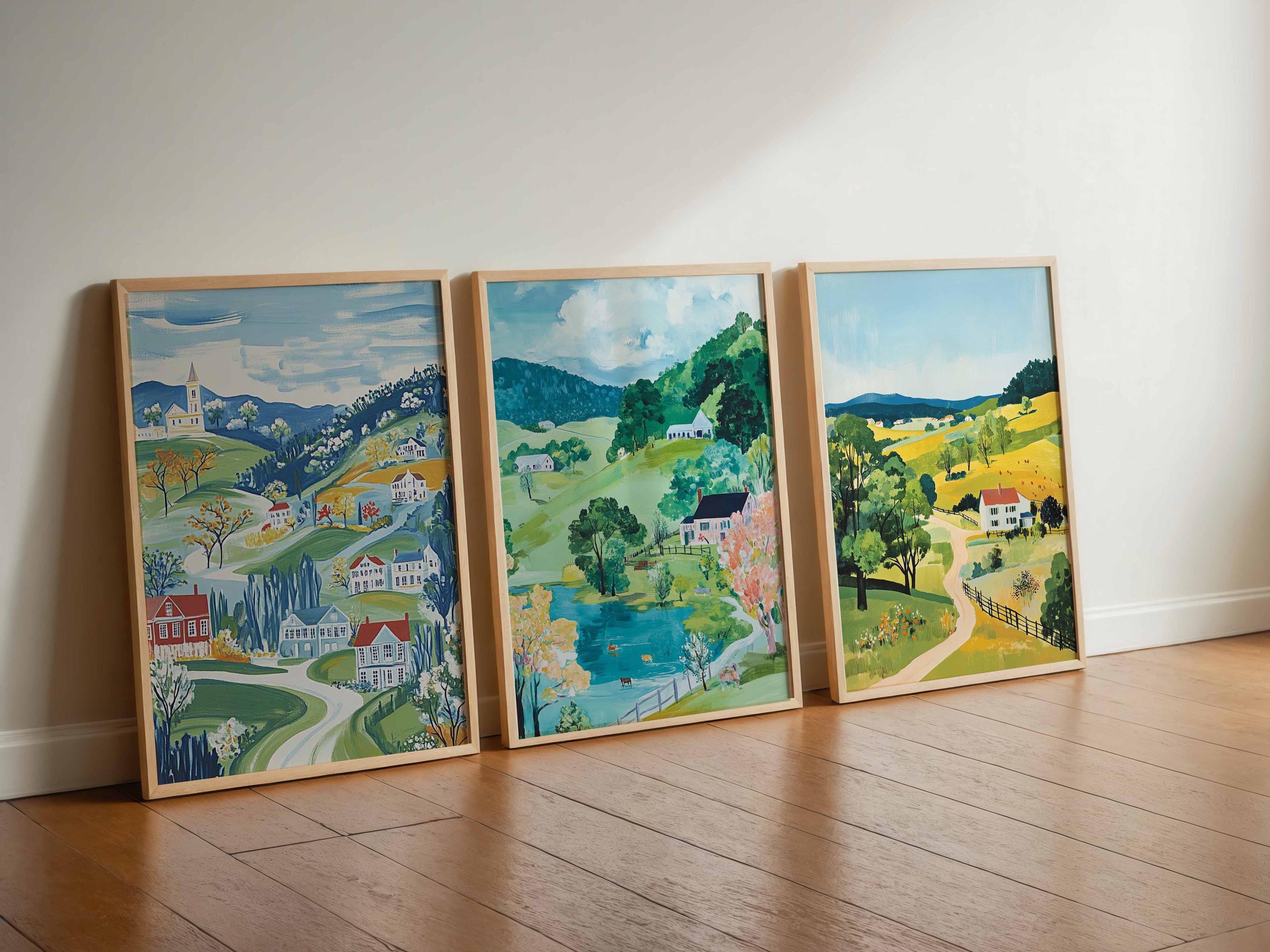 Set of 3 Kentucky Posters, USA Wall Art Prints, Kentucky Travel Poster ...