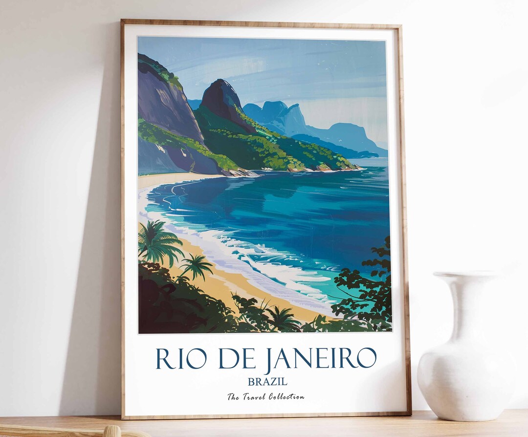Rio De Janeiro Print, Rio De Janeiro Travel Poster, Brazil Travel Print ...