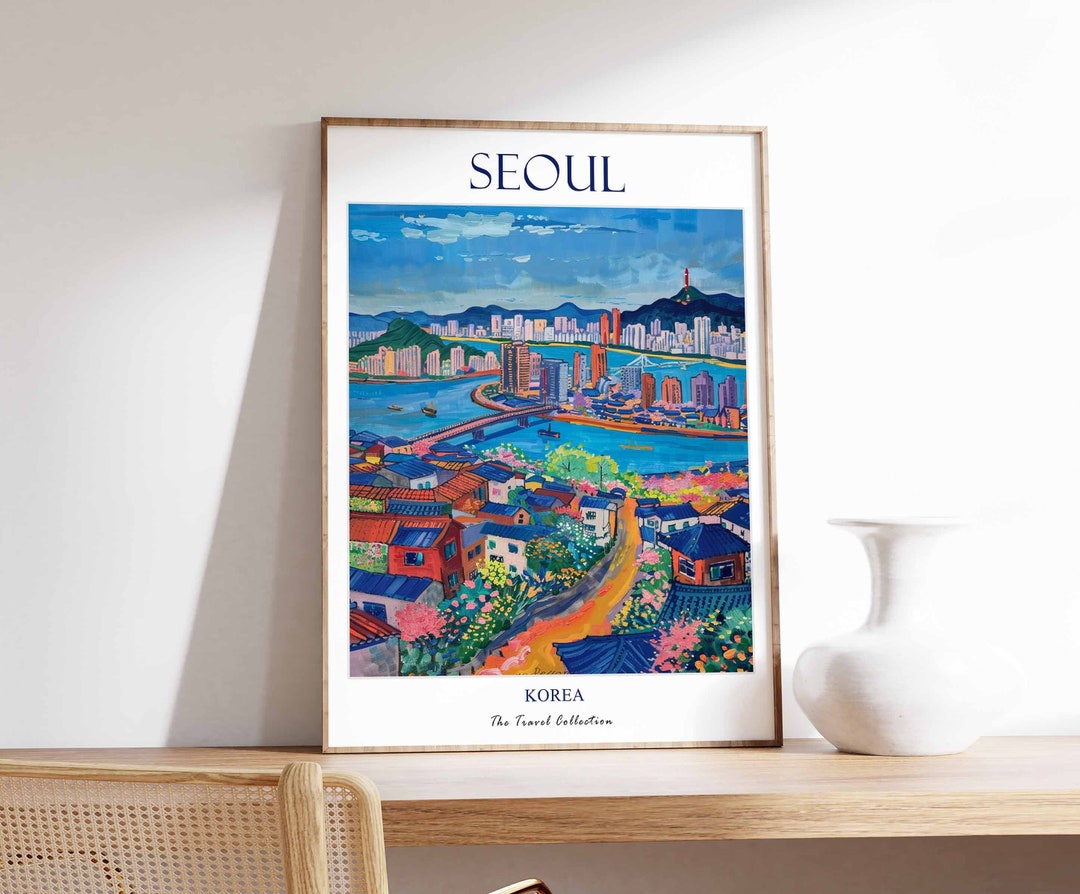 Seoul Poster, South Korea Poster, Asian Poster, Korean Poster, Seoul ...