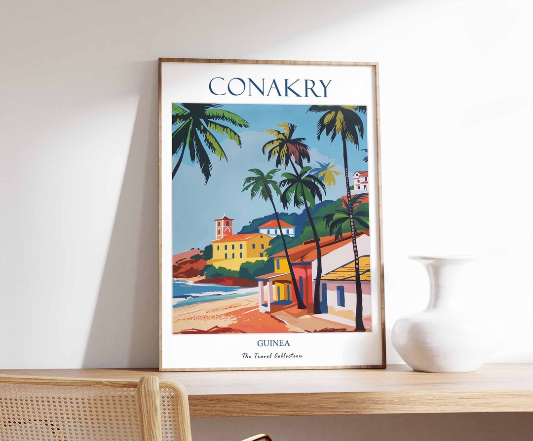 Conakry Poster, Guinea Poster, West Africa Poster, African Poster ...