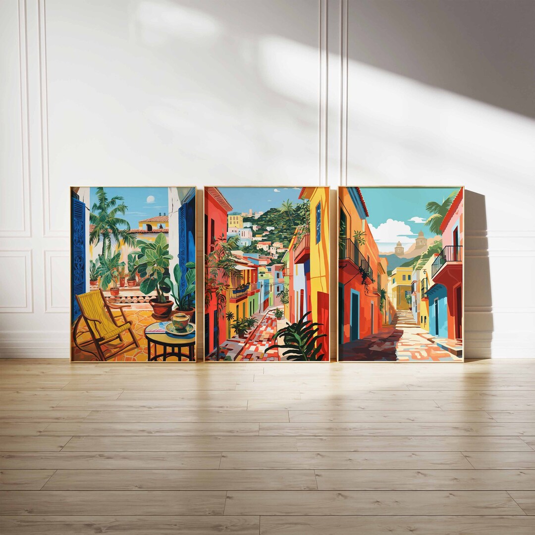 Set of 3 Venezuela Poster Set, Vintage Venezuela Floral Prints ...