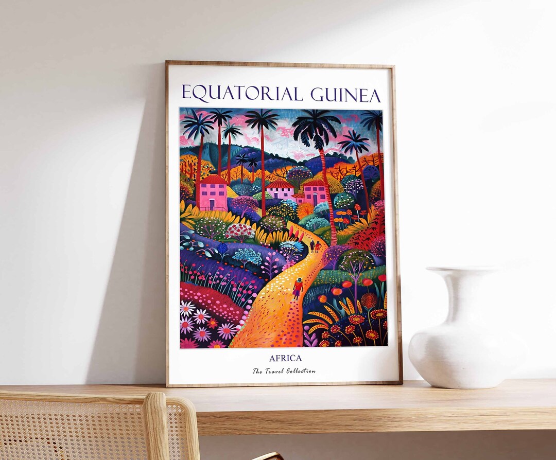 Equatorial Guinea Poster, Africa Poster, Exotic Poster, Adventure ...