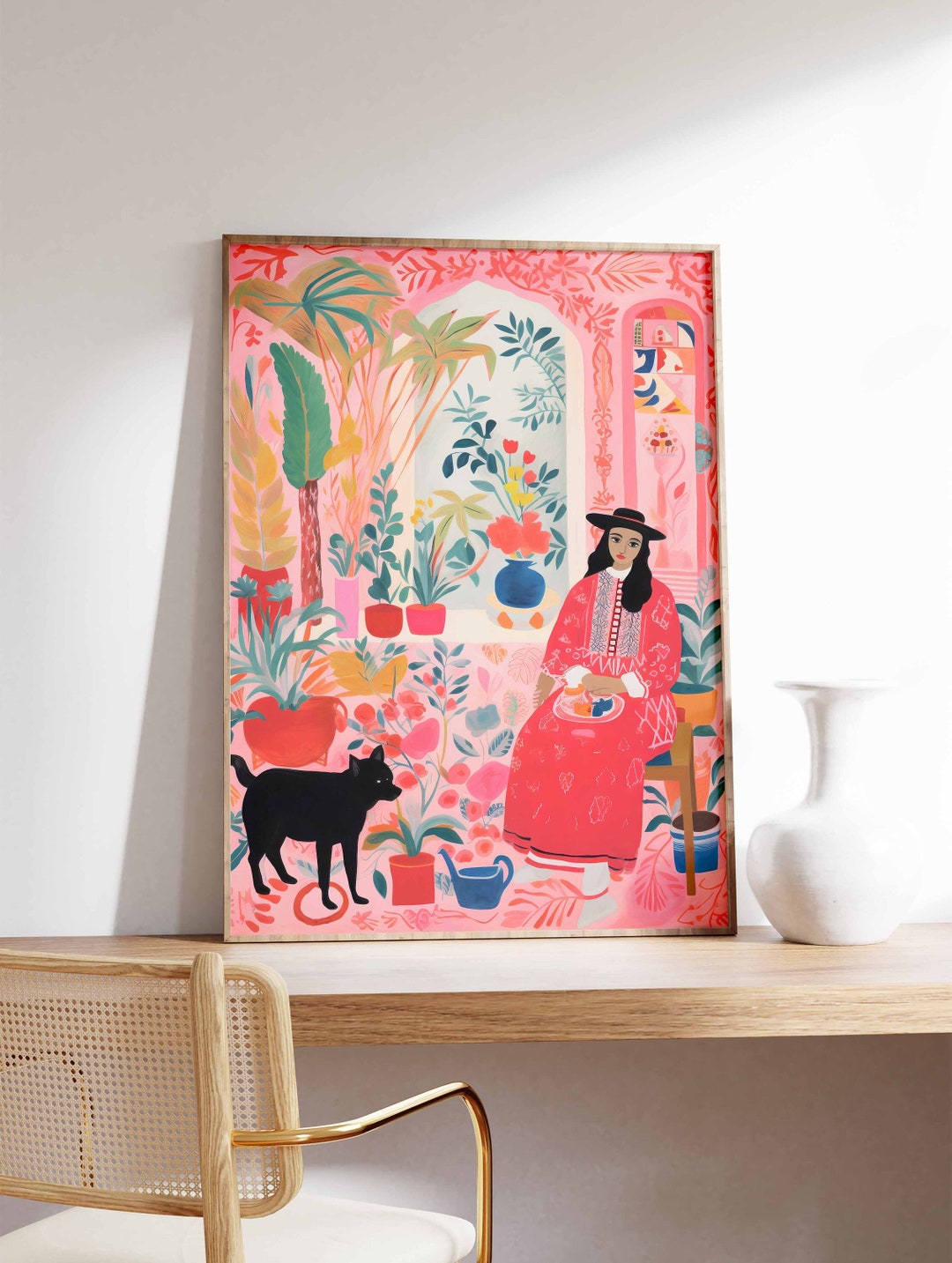 Peru Travel Print, Peruvian Vintage Floral Poster, Indigenous Art, Folk ...