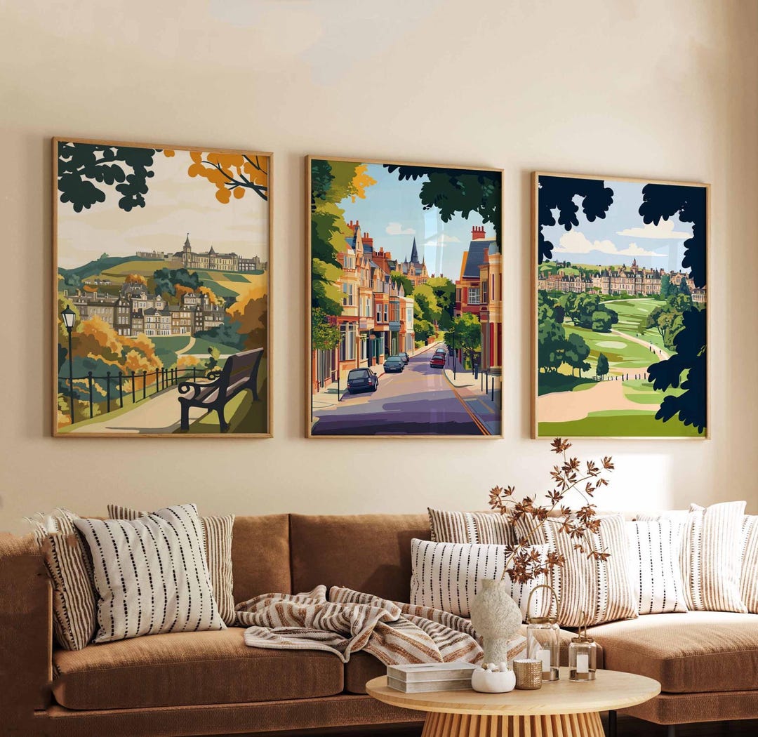 Set of 3 Harrogate Posters, UK Travel Prints, North Yorkshire Wall Art ...
