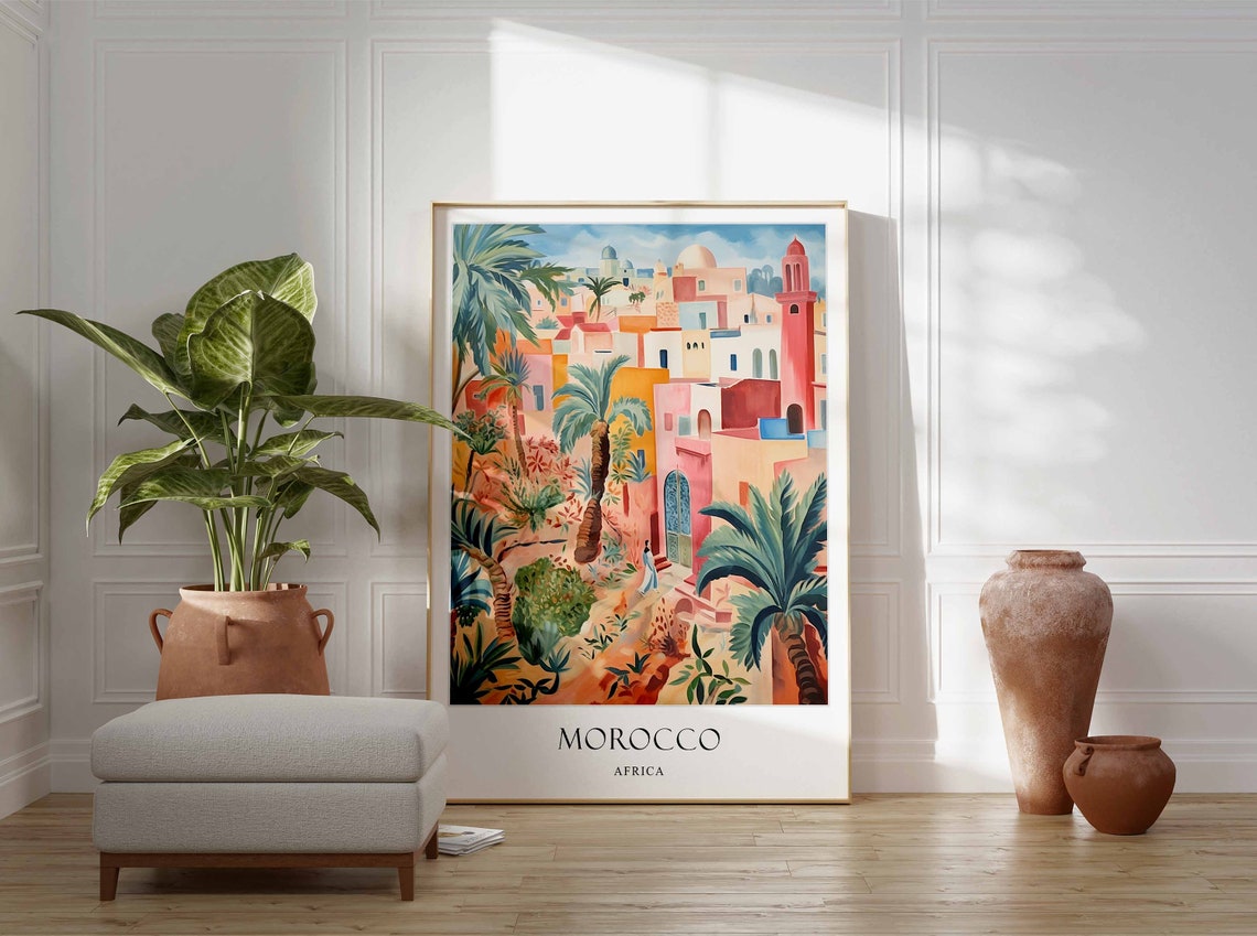 Morocco Poster, Marrakech Poster, Sahara Desert Poster, North African ...