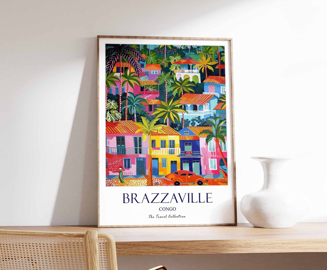 Brazzaville Poster, Congo Poster, Africa Poster, Travel Poster, Culture ...