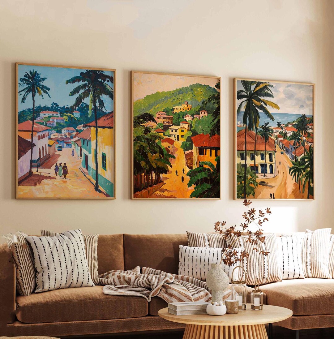 Set of 3 Ghana Posters, African Prints, Ghana Wall Art, Travel Posters ...