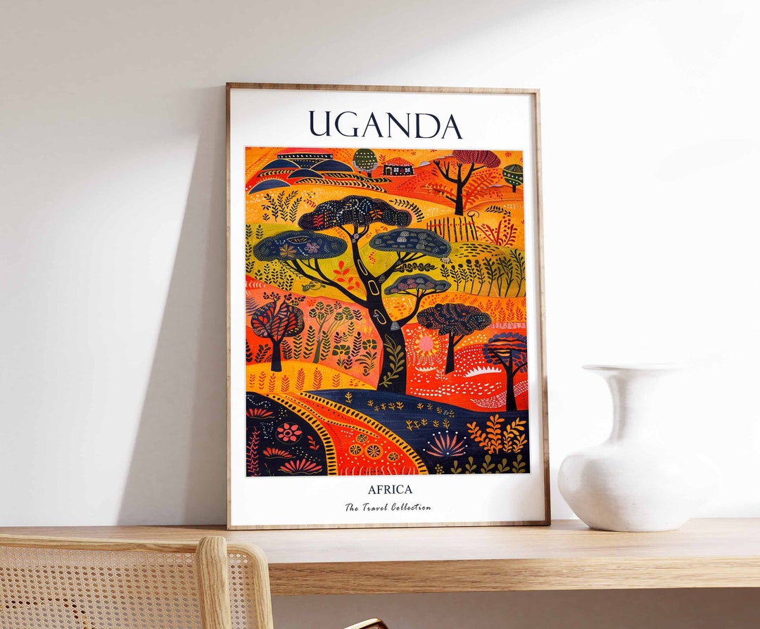 Uganda Poster, Uganda Wall Art, Africa Poster, African Print, East ...