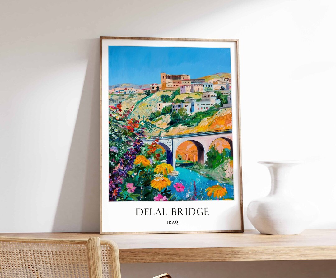 Delal Bridge Poster, Asian Poster, Travel Poster, Nature Lover Poster ...