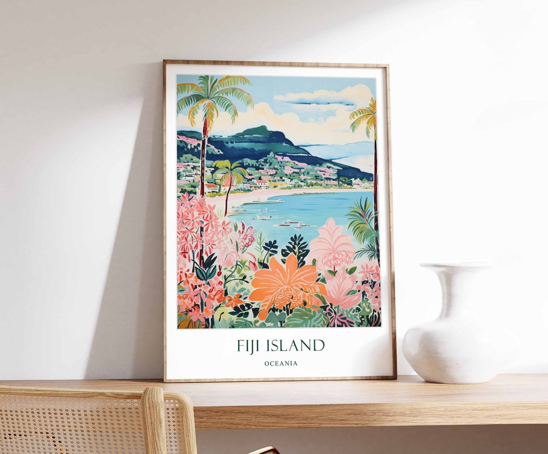 Fiji Poster, South Pacific Poster, Island Poster, Paradise Poster ...