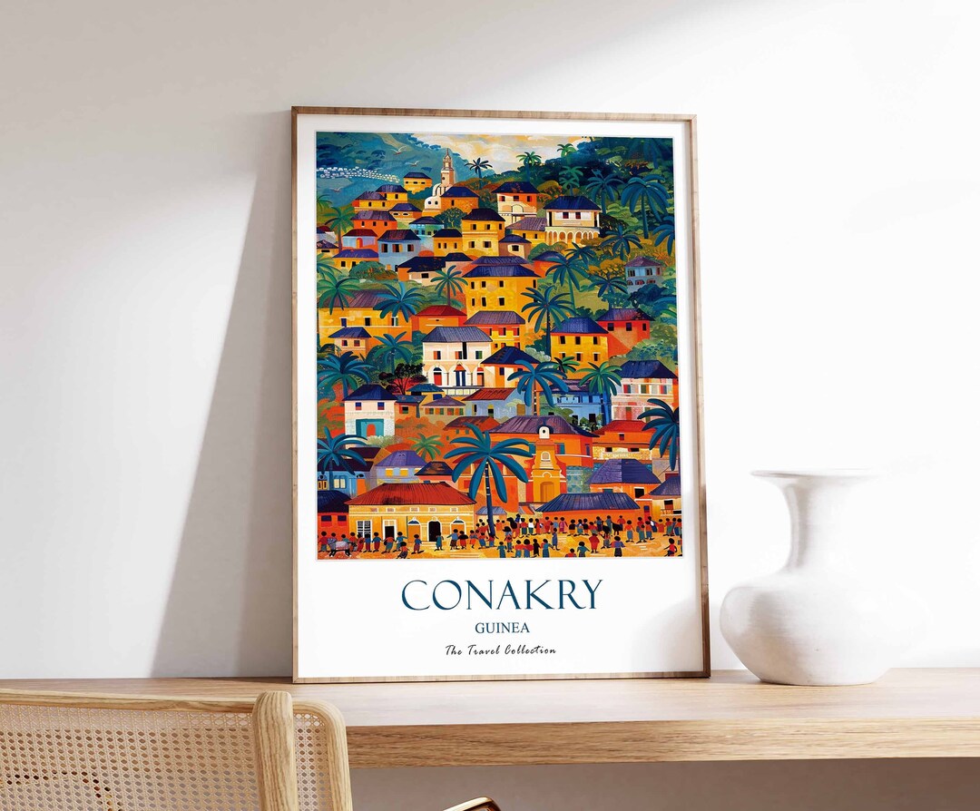 Conakry Poster, Guinea Poster, West Africa Poster, African Poster ...