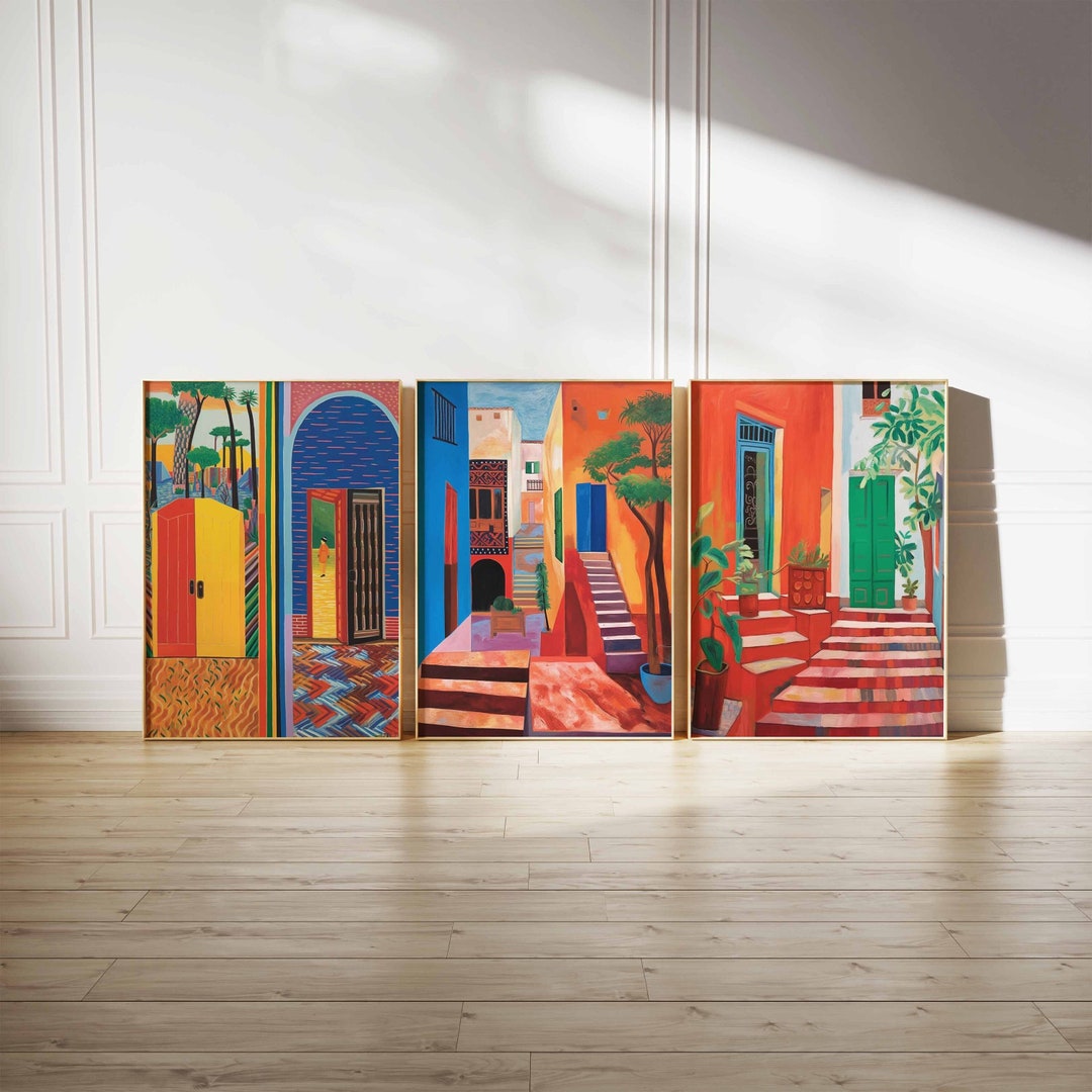 Set of 3 Moroccan Posters, Vintage Moroccan Aesthetic Prints, Morocco ...