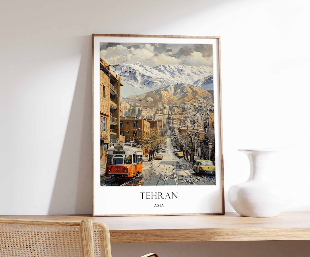 Tehran Poster, Islamic Decor, Islamic Art, Middle Eastern Art, Tehran ...