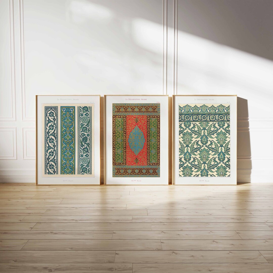 Arabic Pattern Prints, Islamic Decor, Middle Eastern Poster Set ...