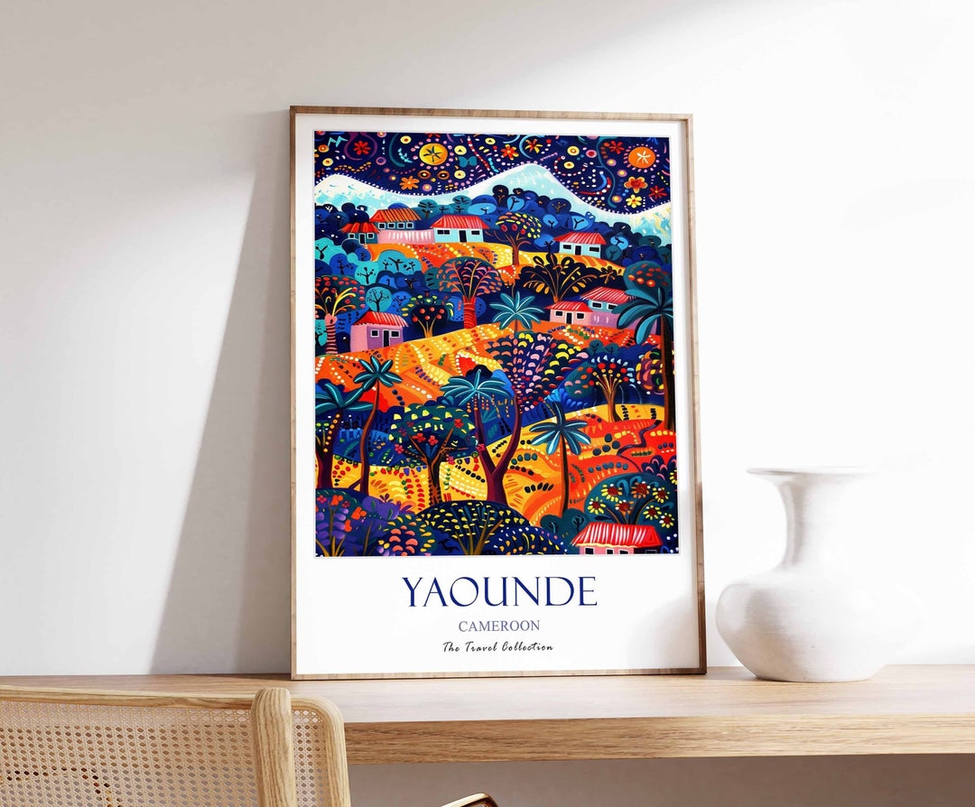 Yaoundé Poster, Cameroon Poster, Africa Travel Poster, Historical ...