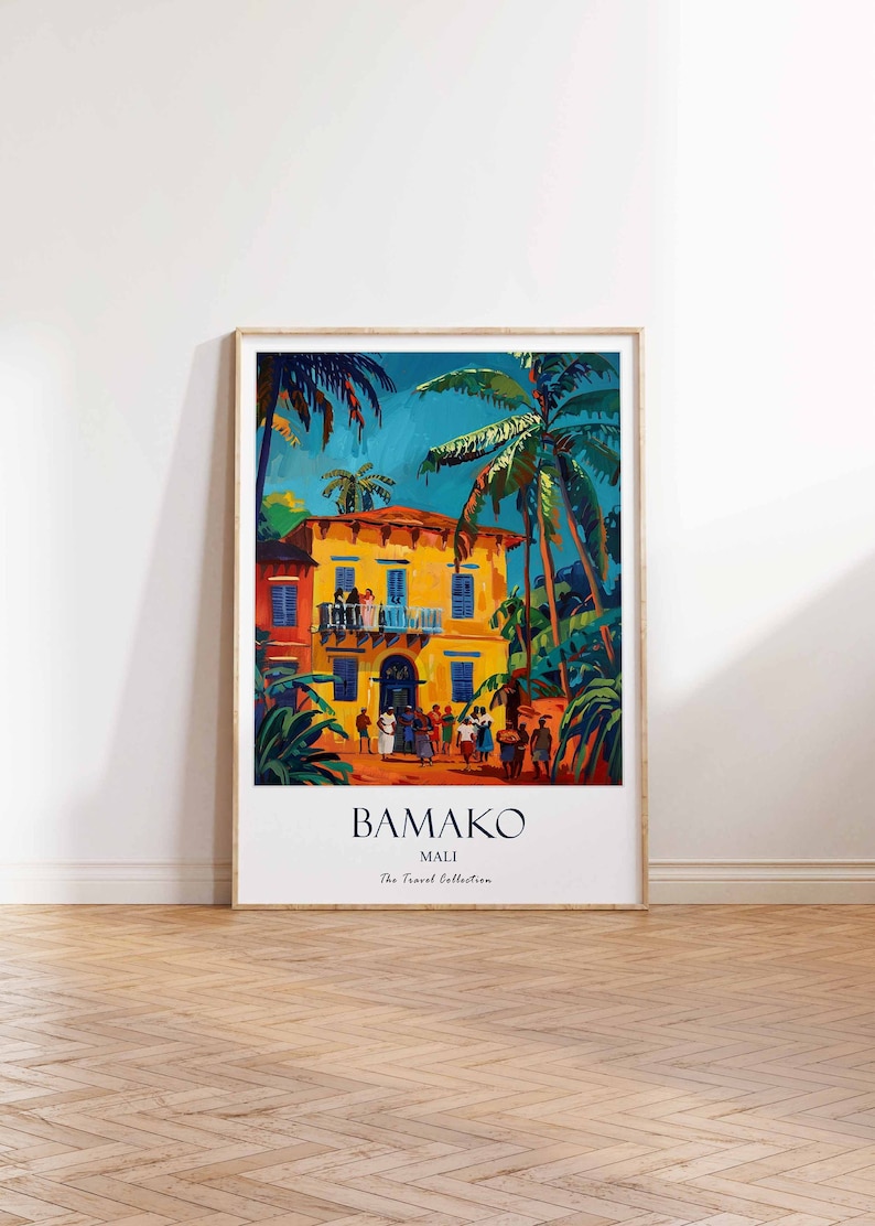 Bamako Poster, Mali Poster, Africa Poster, African Decor, Cultural ...