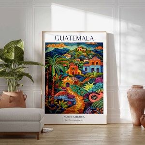 Guatemala Print, Guatemala Travel Poster, North America Travel Print ...