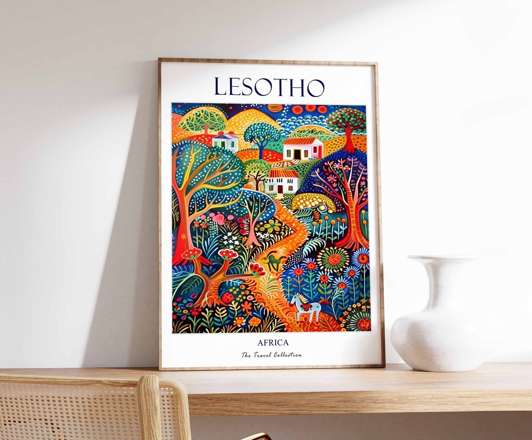 Lesotho Poster, Drakensberg Poster, Africa Poster, African Print ...