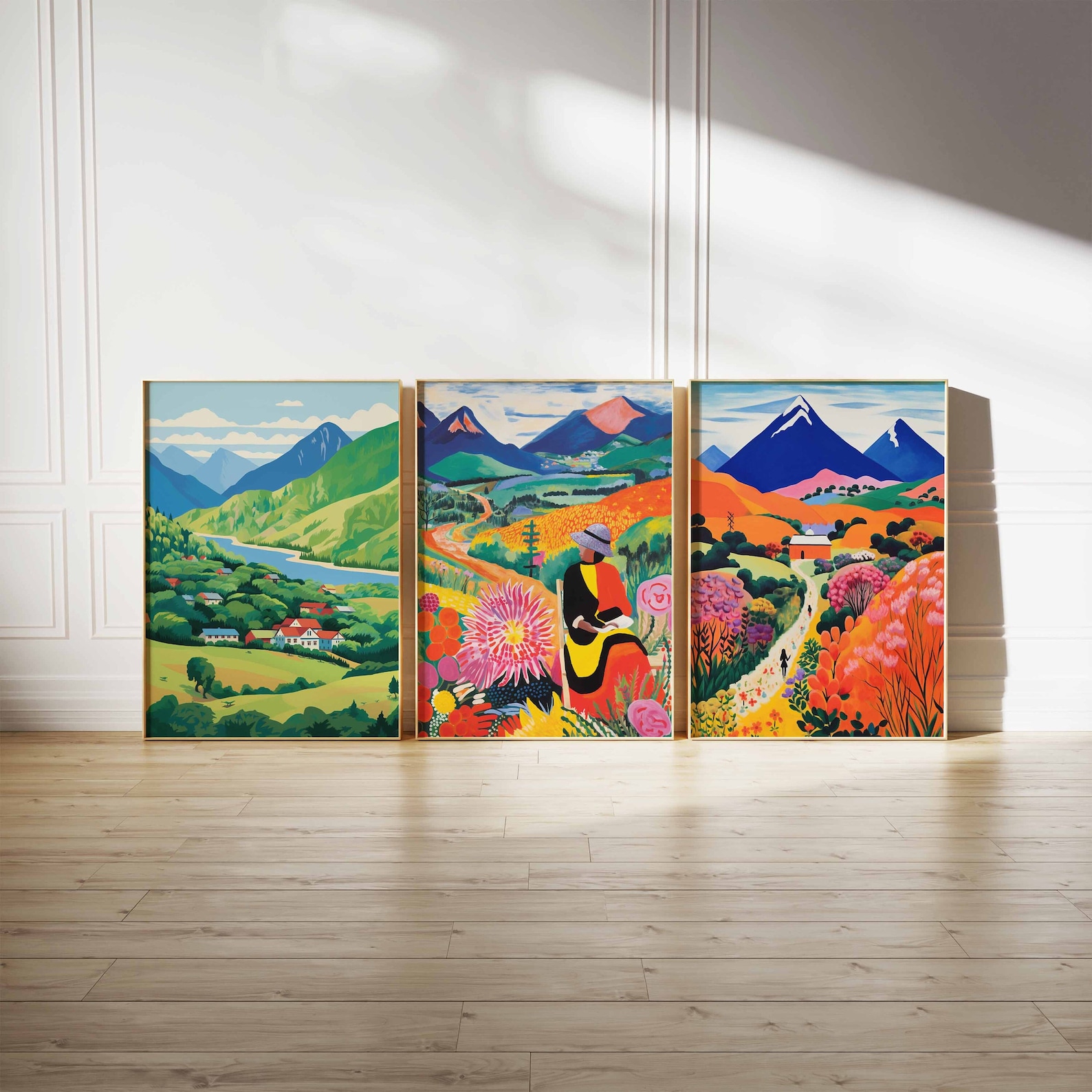 Set of 3 Chile Prints, Vintage Chile Floral Posters, Indigenous Art ...