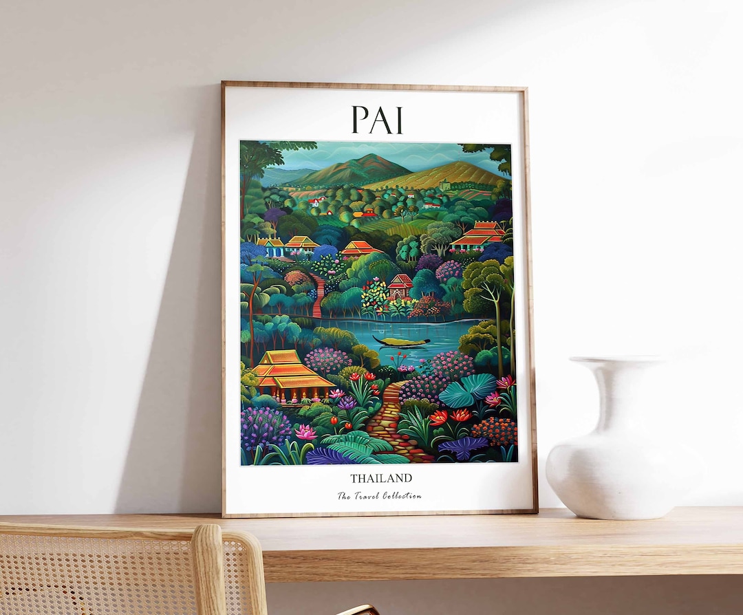 Pai Poster, Thailand Poster, Phuket Poster, Asian Decor, Thailand ...